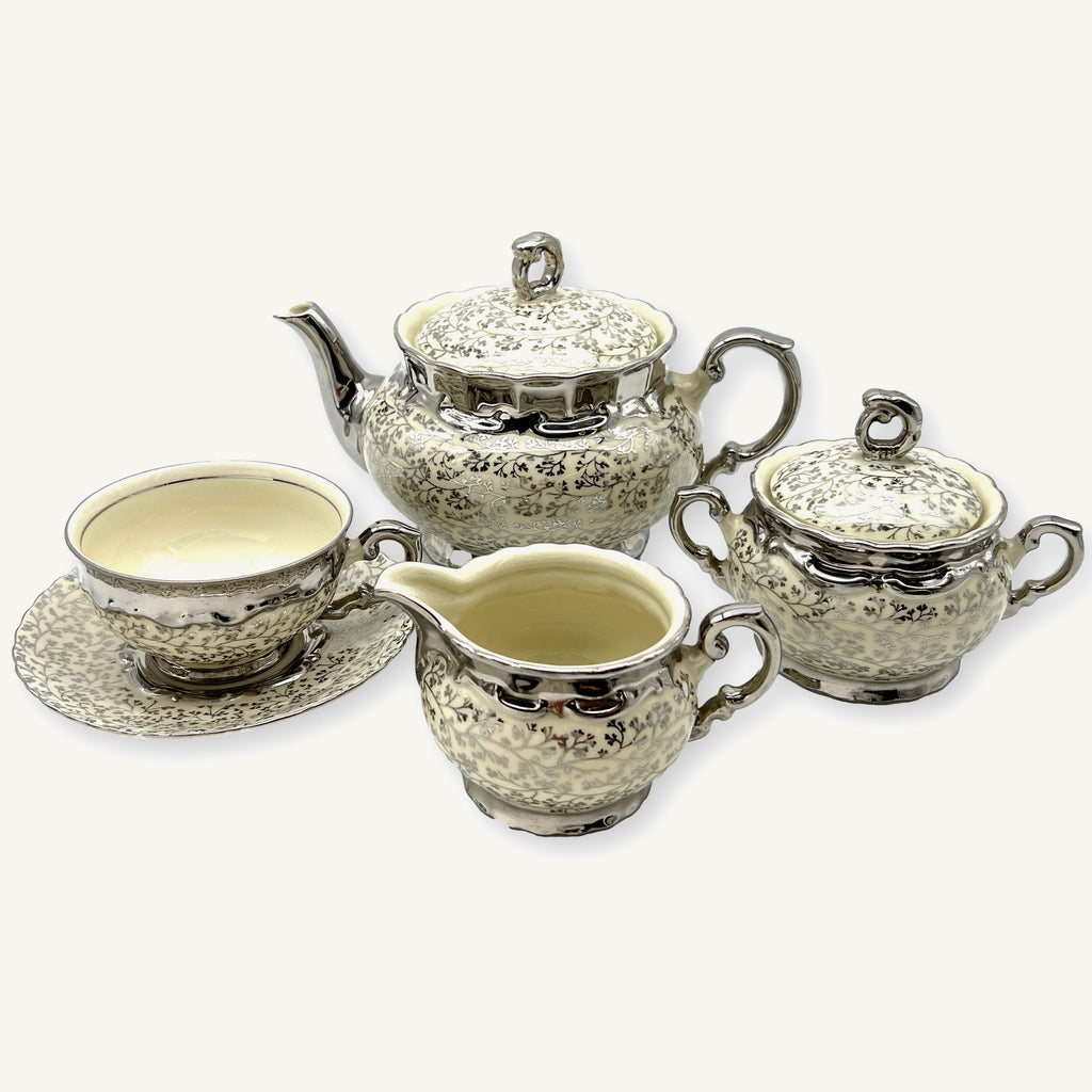 Silver Luster Tea Set Julia B. Casa